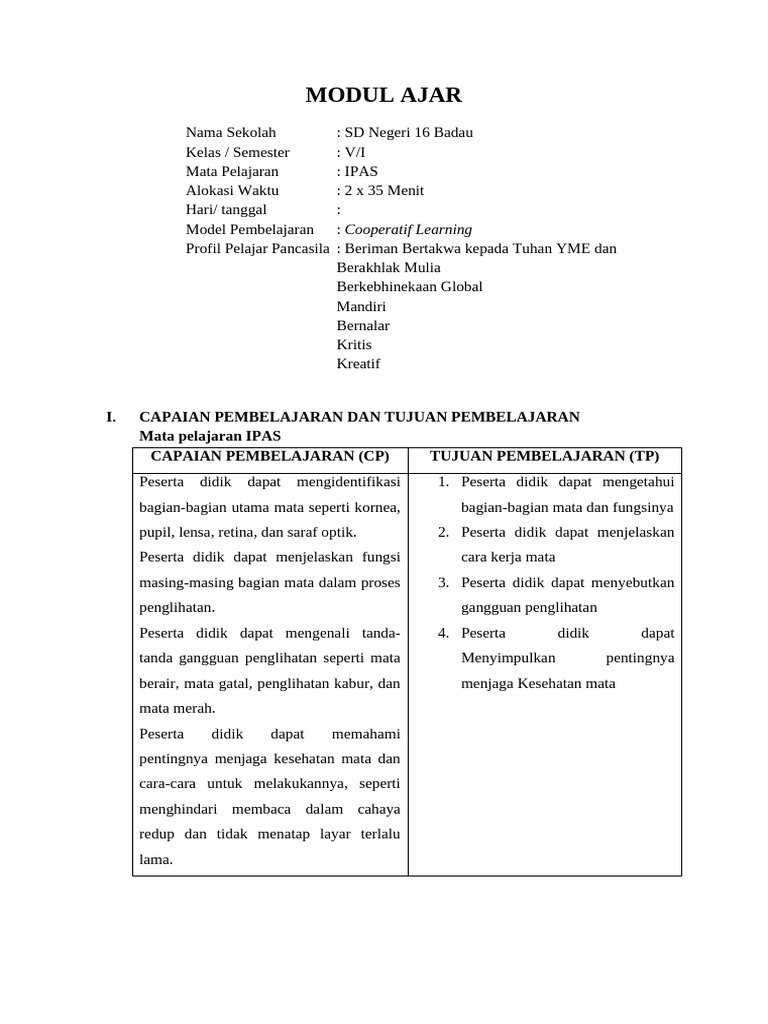 Format RPP, LKPD, Penilaian, Media, Dan Bahan Ajar - Kurikulum Merdeka ...