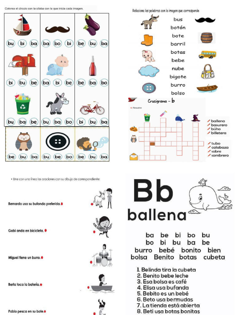 Letra BB Fichas | PDF