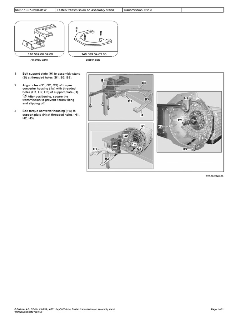 2.repair Manual-Merc 722.9 | PDF