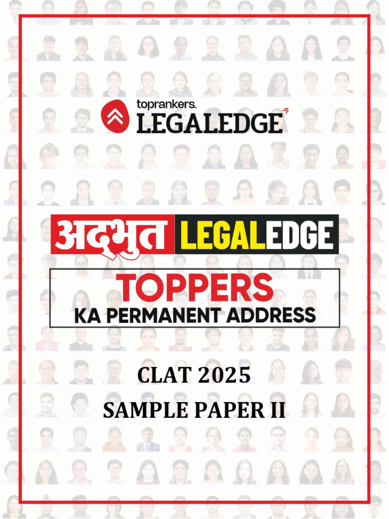 CLAT 2025 Sample Paper 02 | PDF