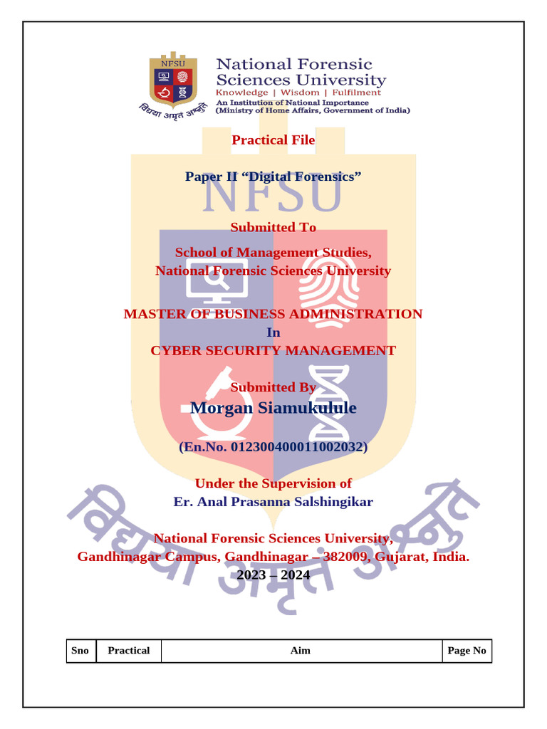 Final - Digital Forensics Practile File MBA CS (1) - Morgan | PDF