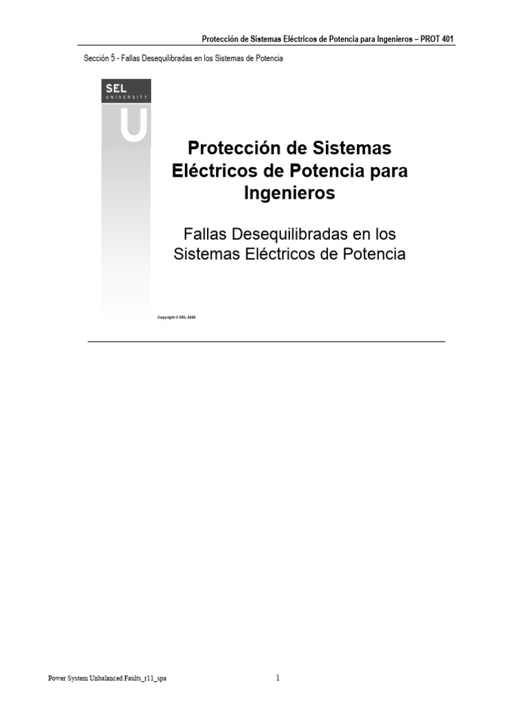 05 Power System Unbalanced Faults r11 Spa Corrected | PDF