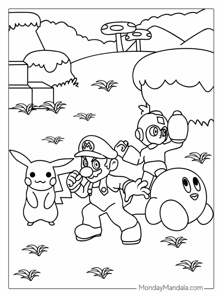 Super-Smash-Bros-Coloring-Page | PDF