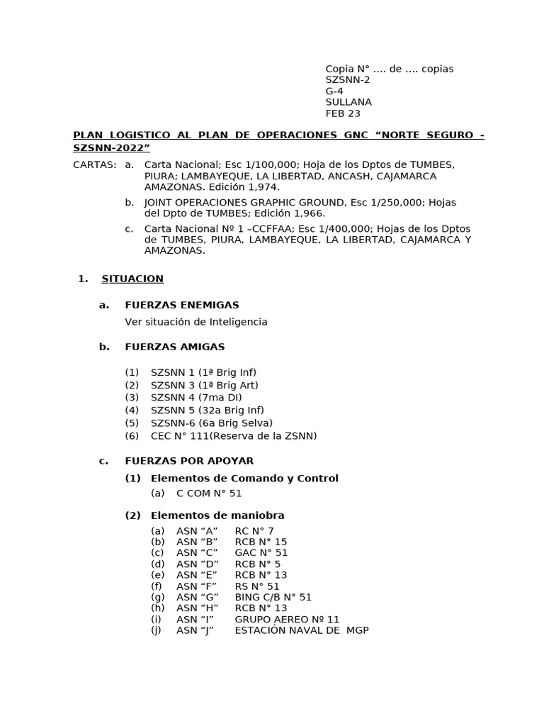 Plan Logístico para Operaciones GNC | PDF