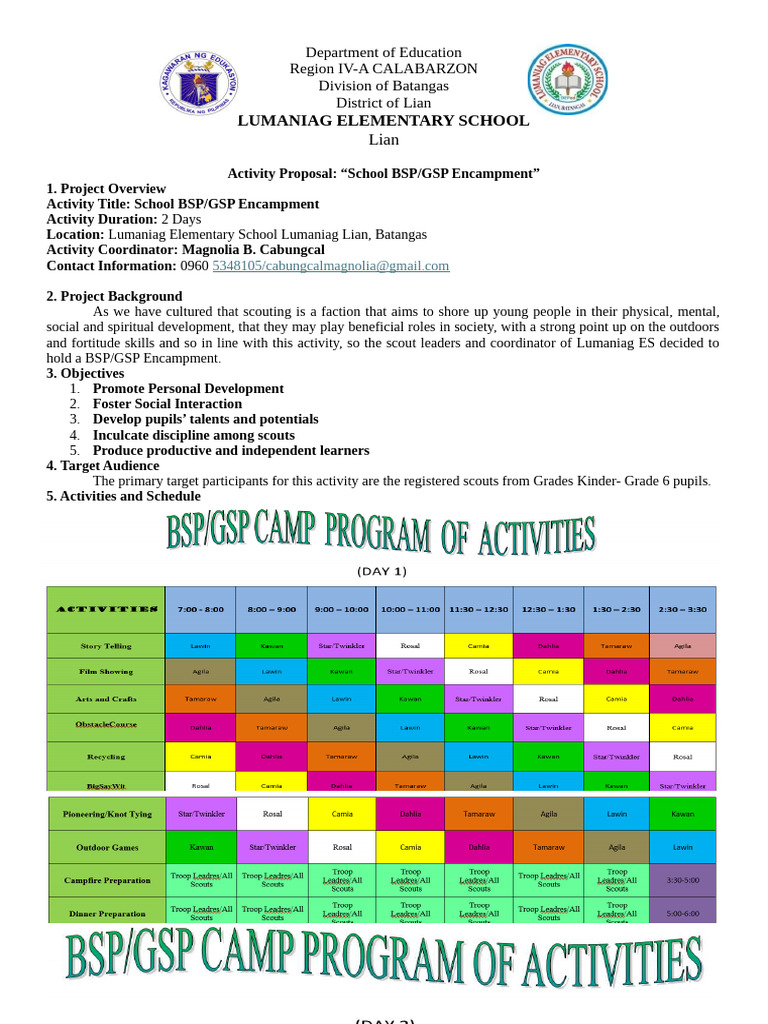 BSP Activity Proposal | PDF