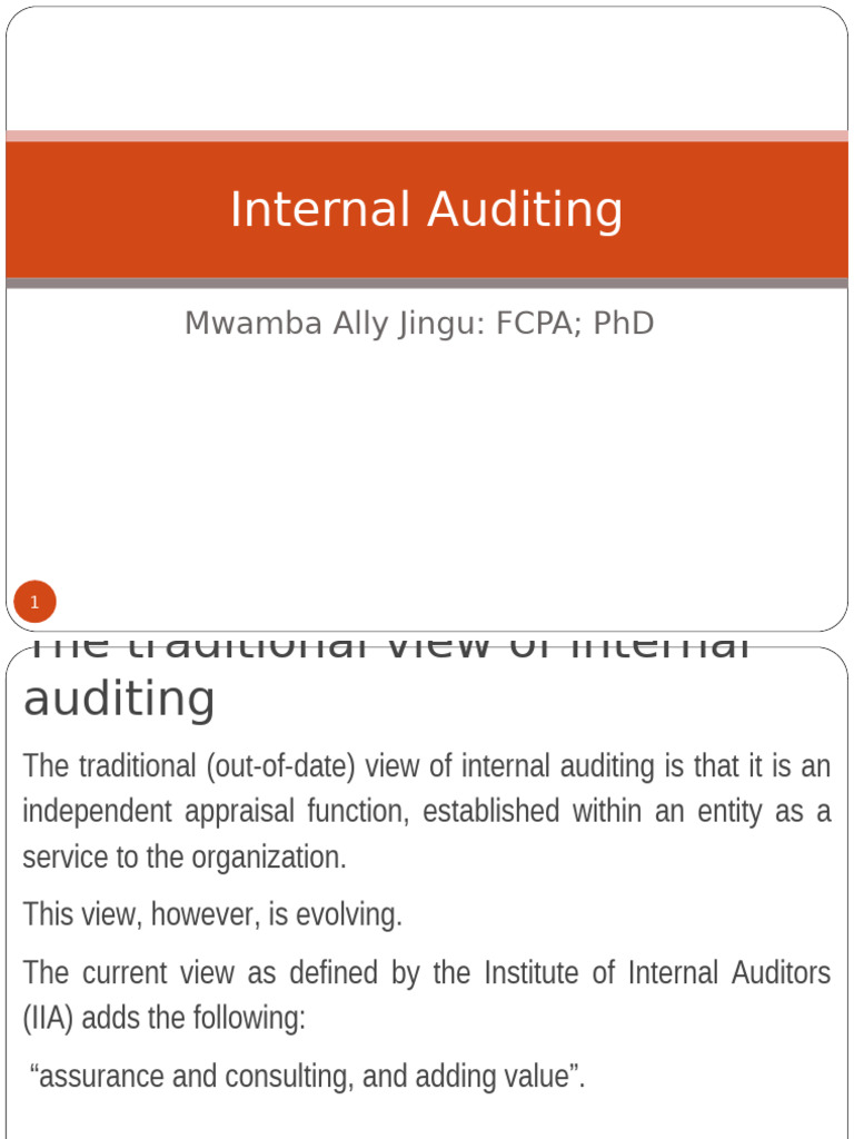 Internal Auditing | PDF