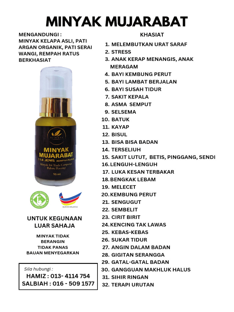 A4 Flyers Minyak Mujarabat 55ml | PDF