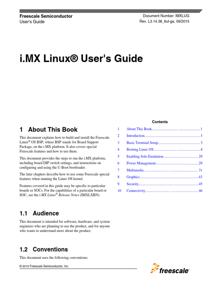 i.MX Linux User's Guide | PDF