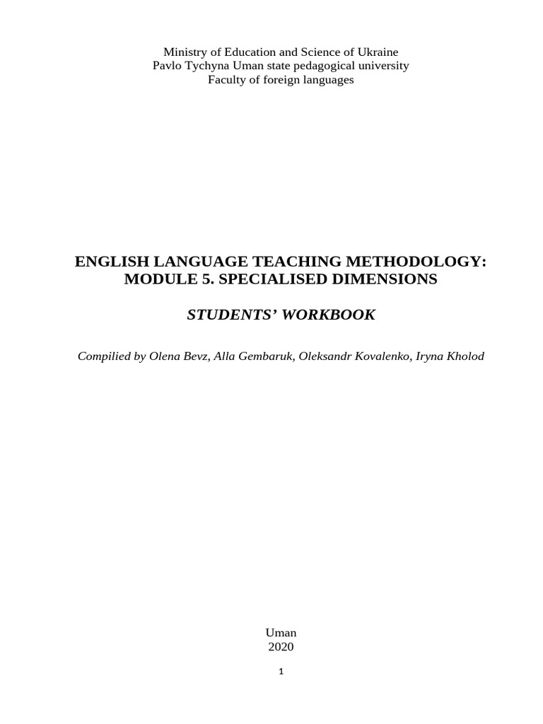 Students Workbook Module 5 | PDF