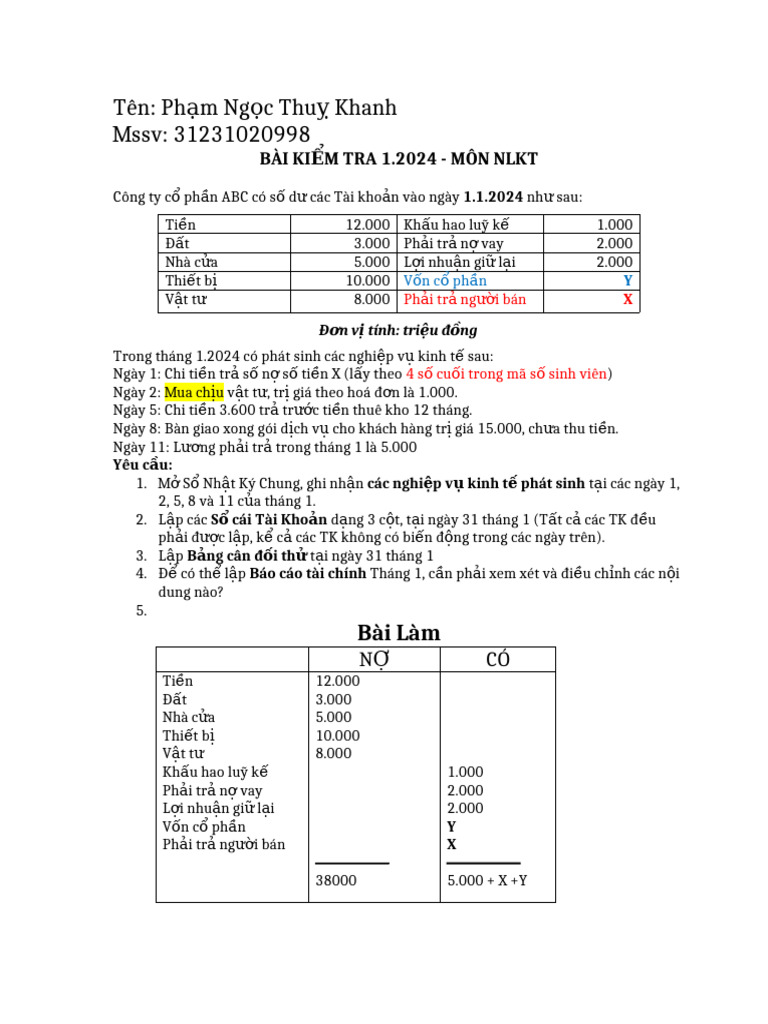 Tự Luận NLKT | PDF