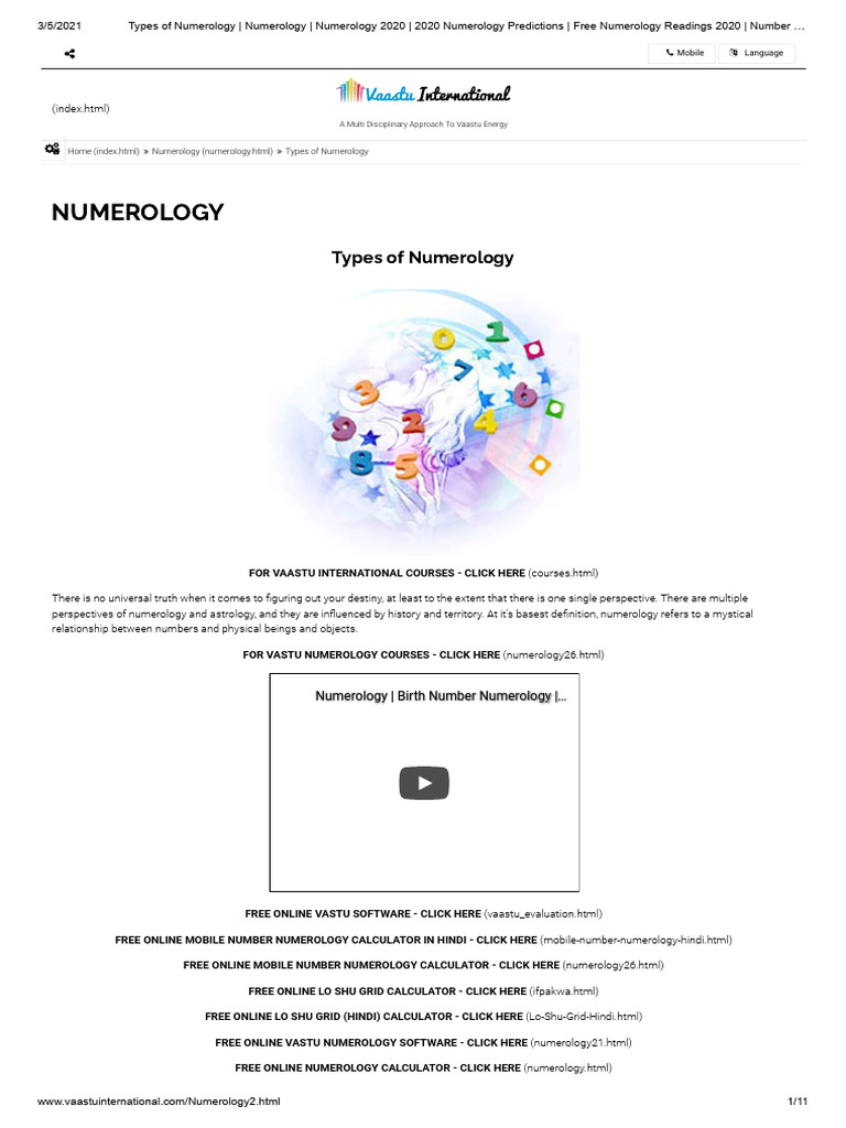 Types of Numerology | PDF
