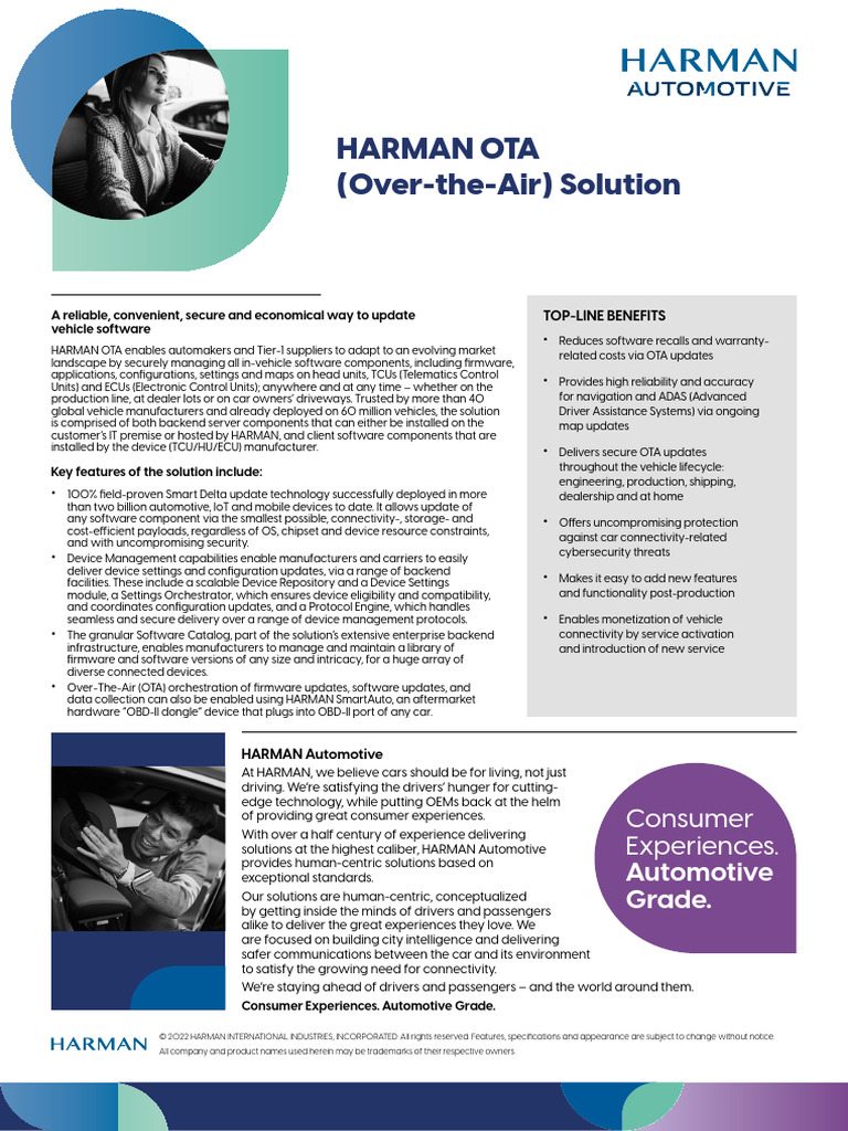 FactSheet HARMAN OTA Solution | PDF