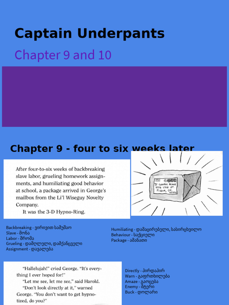 Captain Underpants - Chapter 9 and 10 | PDF