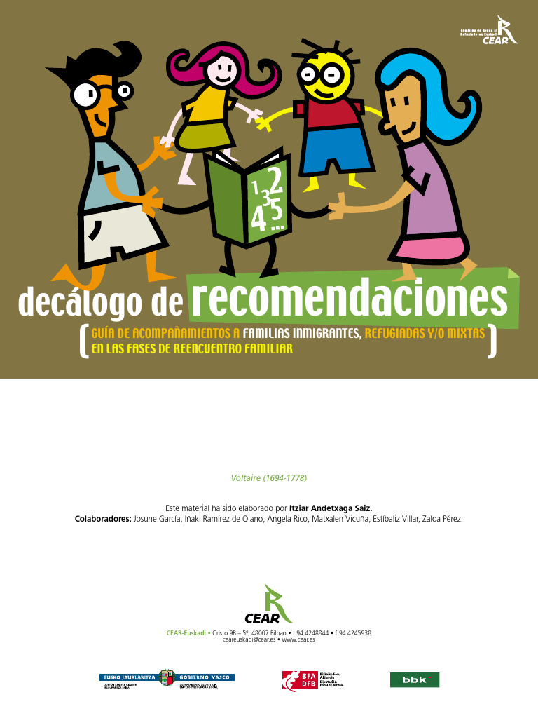 CEAR Euskadi Decálogo para Trabajar Con Familias Migrantes | PDF