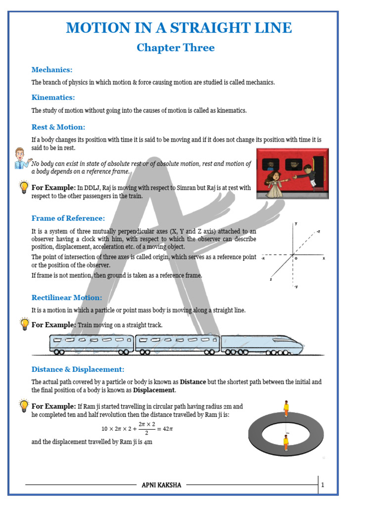 Motion in 1D | PDF | Speed | Velocity