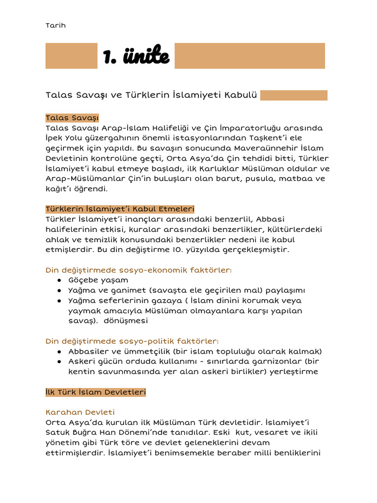 Sınıf Tarih 1. Ünite | PDF