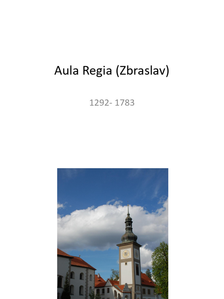 Aula Regia (Zbraslav) | PDF