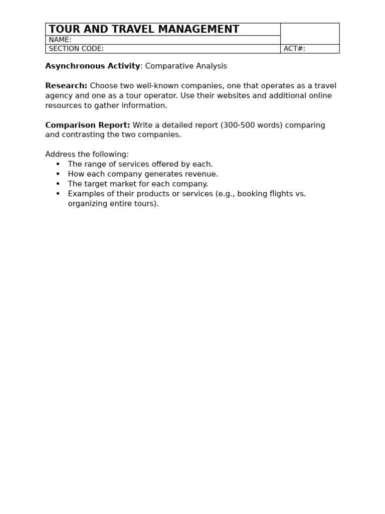 TTM Prelim Asynch Activity | PDF