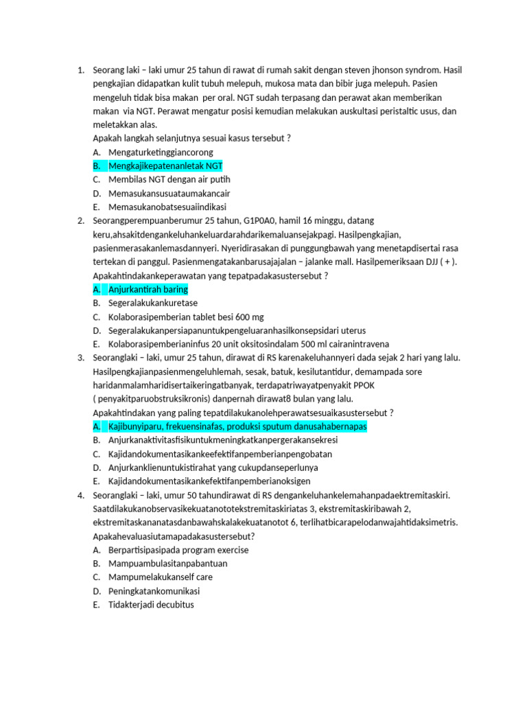 Soal T Belajarrrrrrrrrrrr | PDF