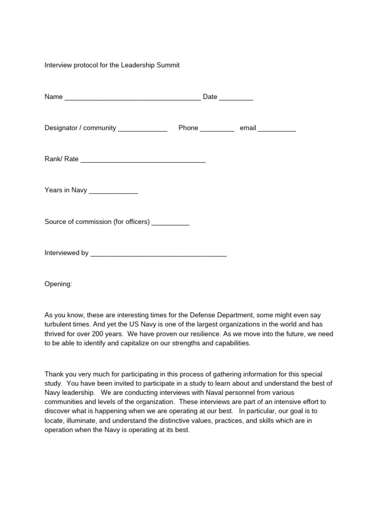 Interview Guide | PDF