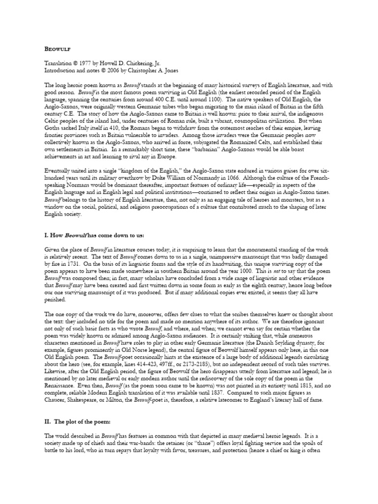Chickering Beowulf | PDF
