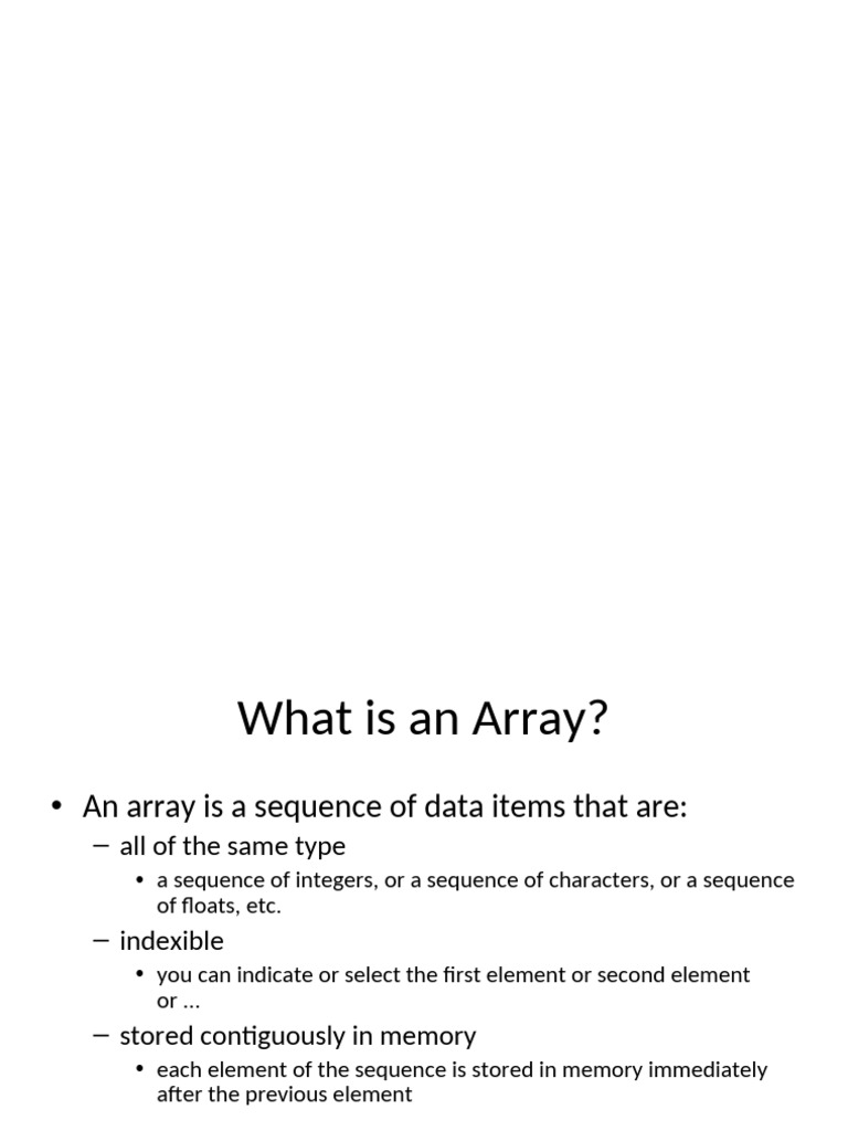 Arrays | PDF