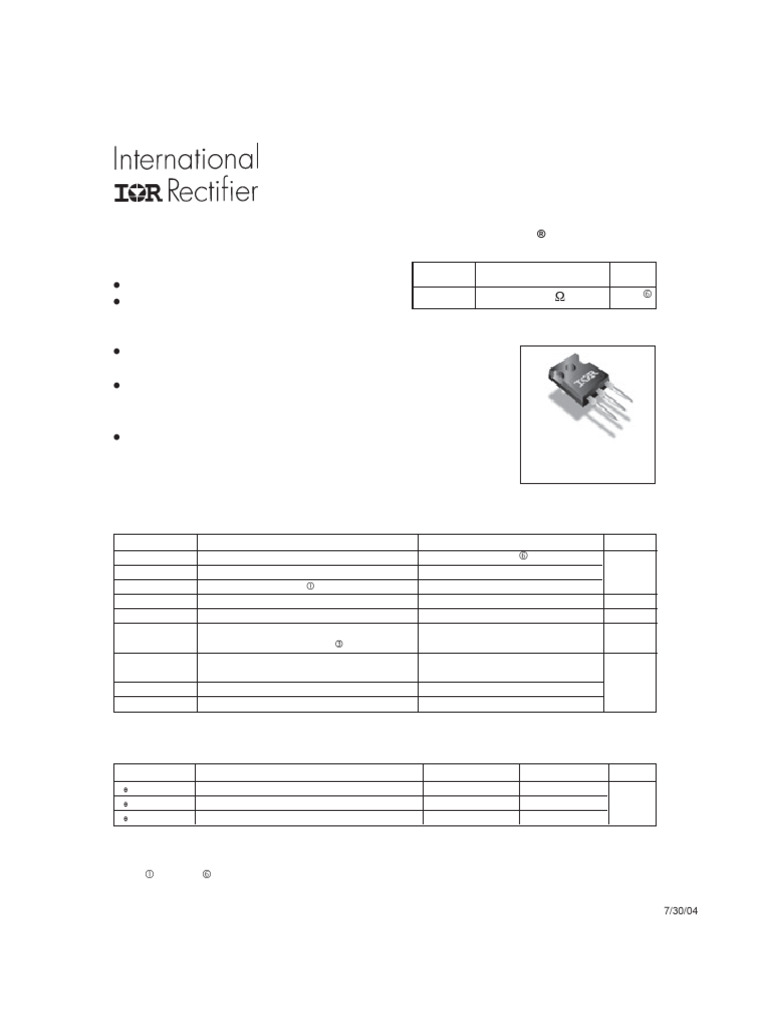 Infineon IRFP90N20D DataSheet v01 - 01 EN | PDF