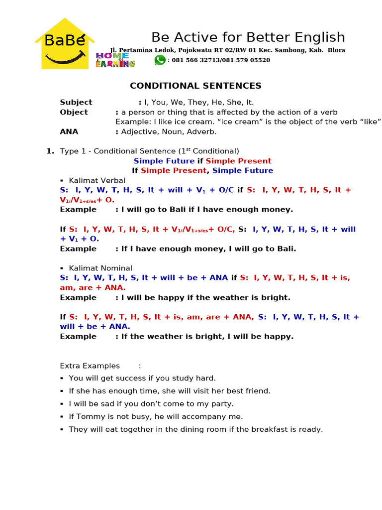 Conditional Sentences | PDF