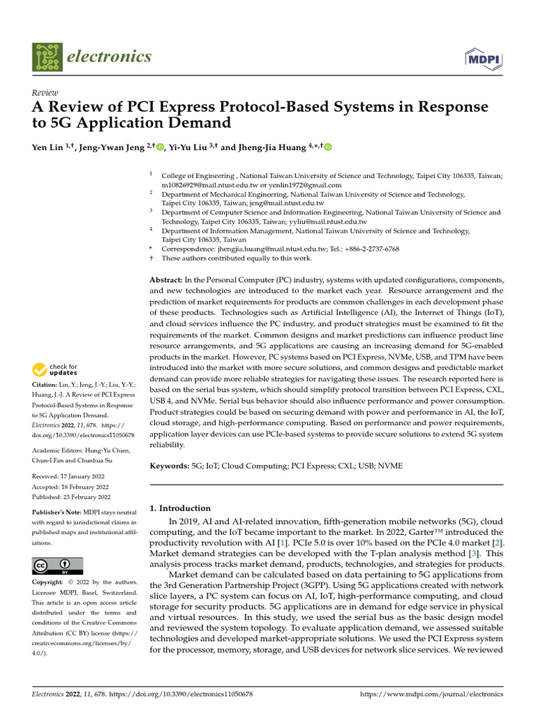 A Review of PCI Express Protocol-Based Systems in Response | PDF