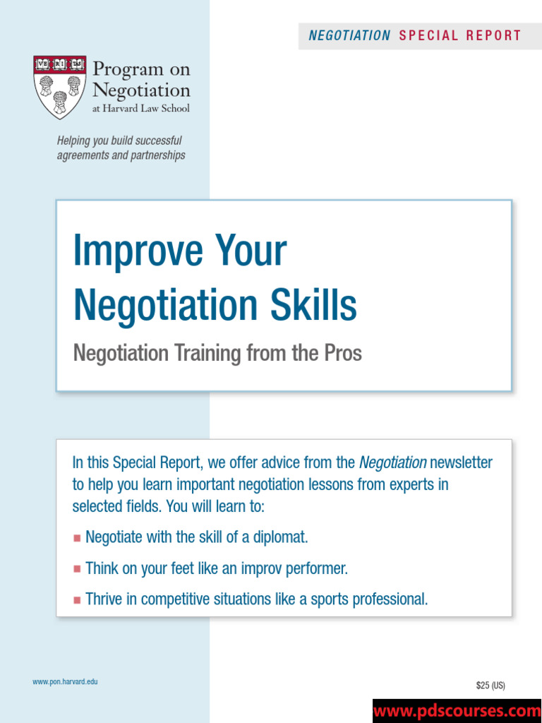 Negotiation Skills | PDF