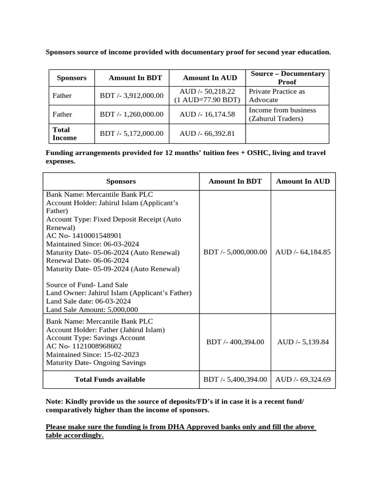 Financial Form -Sample (1) | PDF