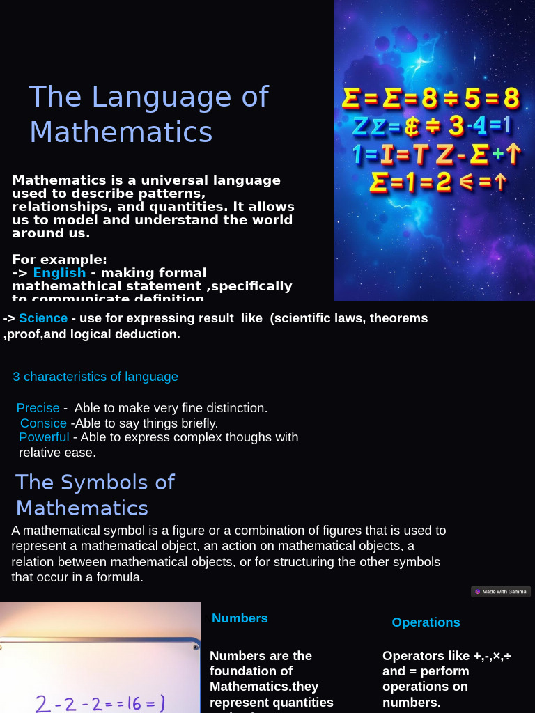 The Language of Mathematics | PDF
