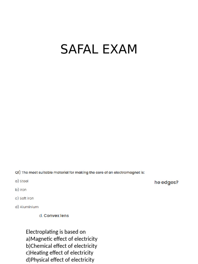 Safal Exam | PDF