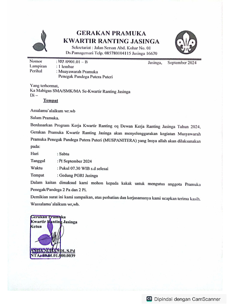Undangan Muspanitra 2024 | PDF