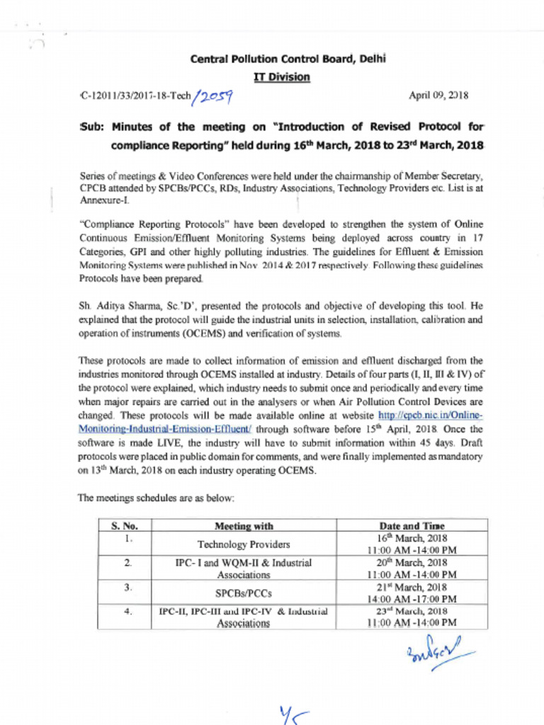 MOM Revised Protocol 19.04.2018 | PDF