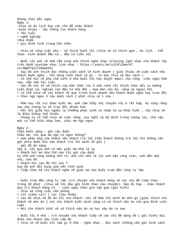 Khung Chat - 5 Ngày - M I Khách | PDF