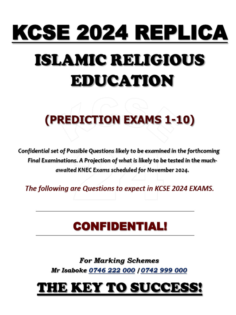 Kcse 2024 Ire Replica Prediction | PDF