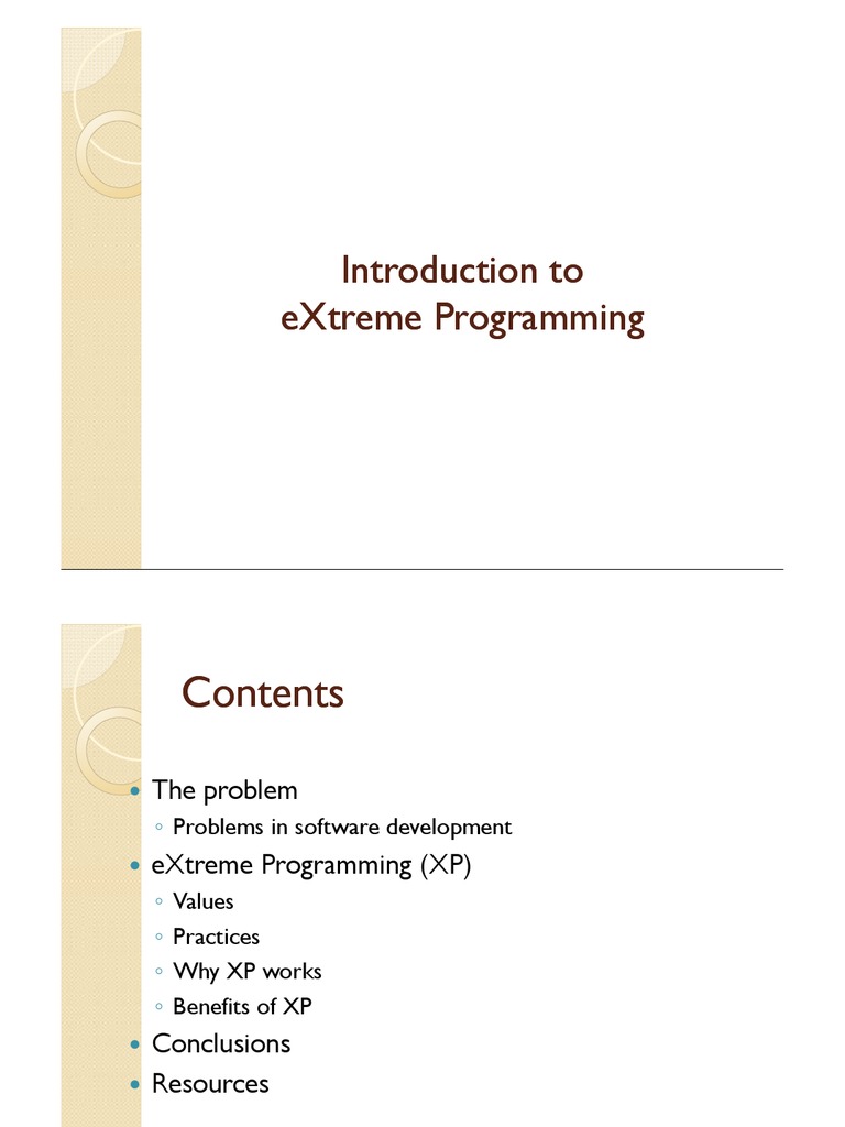 Extreme Programming | PDF | Project Management | Information Technology ...