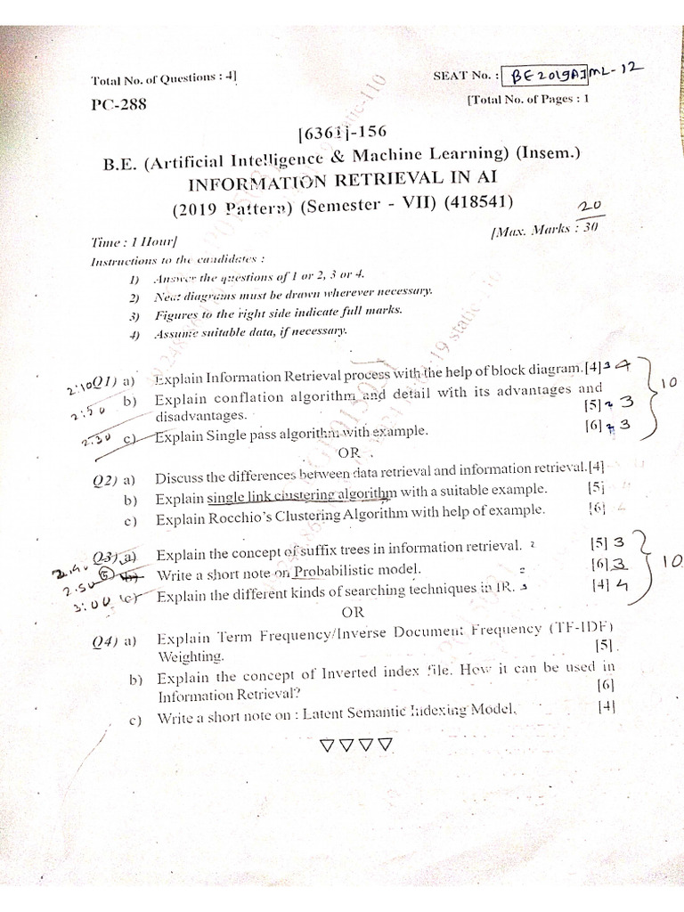 Insem Paper (IR) 2024-25 | PDF