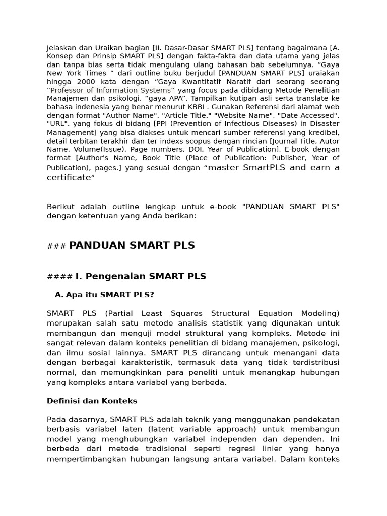 Panduan Smart PLS | PDF | Komputer