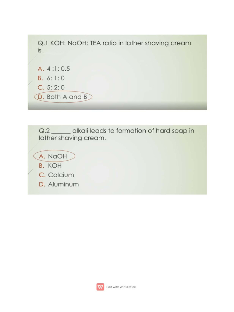 U-2 MCQ, Cosmetics Coc | PDF