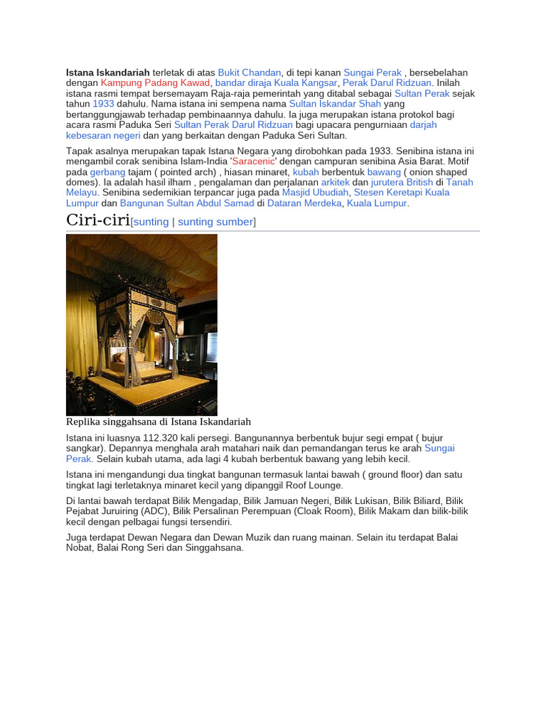 Istana Iskandariah | PDF