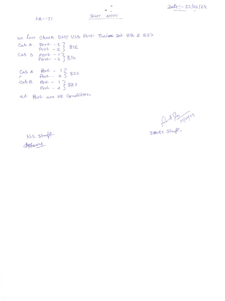 Annexure 1 - Joint Note For AR171 | PDF