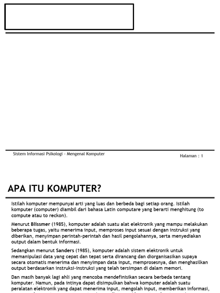 Mengenal Komputer | PDF