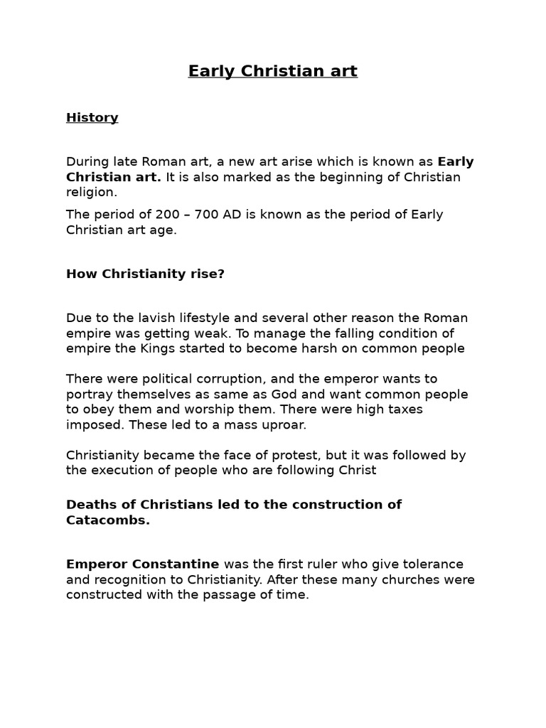 Early Christian art final | PDF