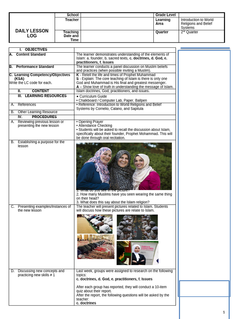 DLL WRN Second Grading Week 5 1 | PDF | Muhammad | God