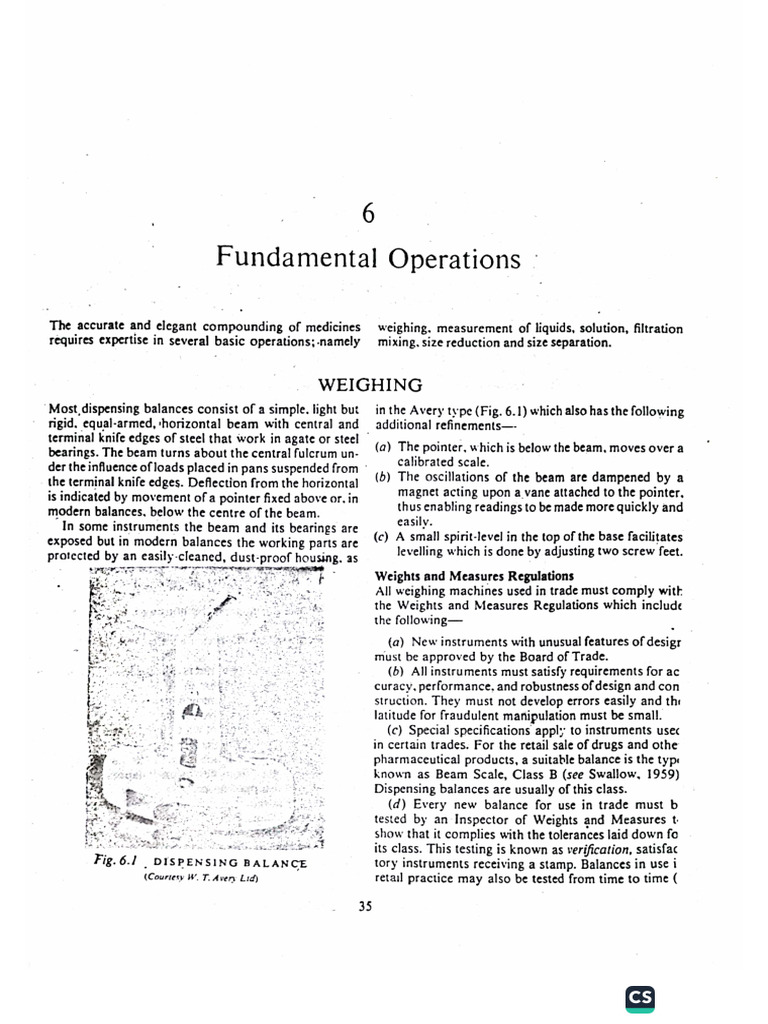 Fundamental Operation of Dispensing | PDF