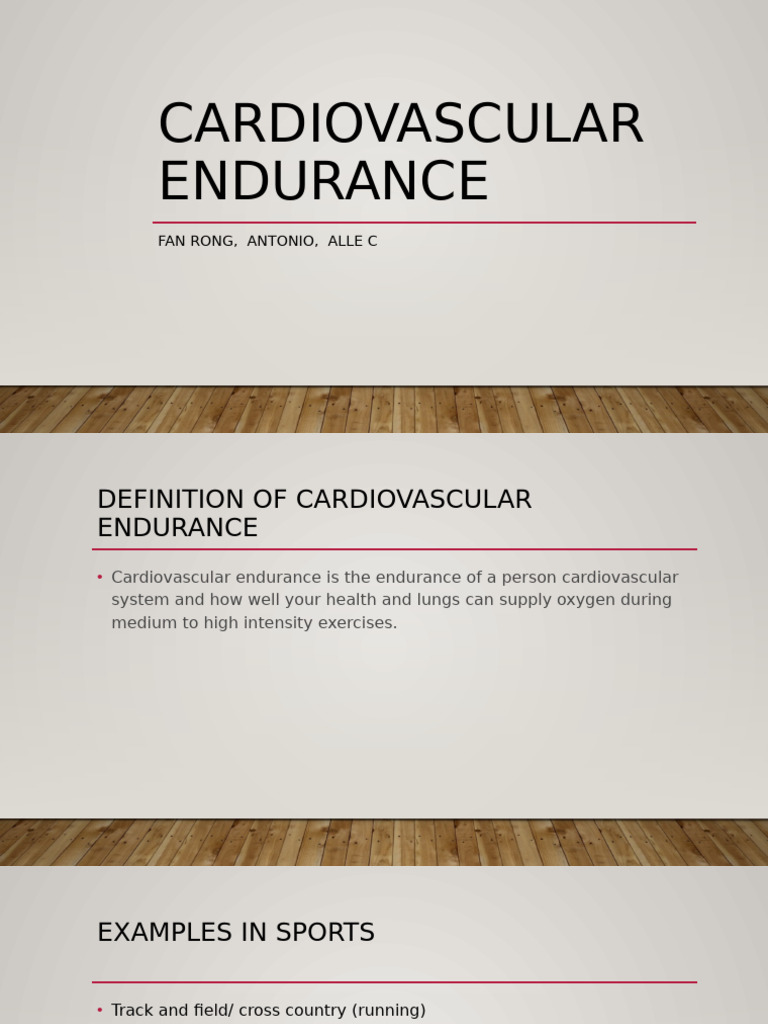 CArdiovasvular Endurance | PDF