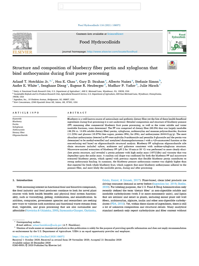 Blueberry Fiber Structure | PDF