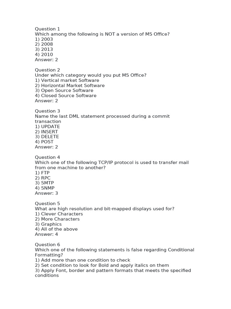 Common Applications Test 4 | PDF | Input/Output | Teaching Methods ...